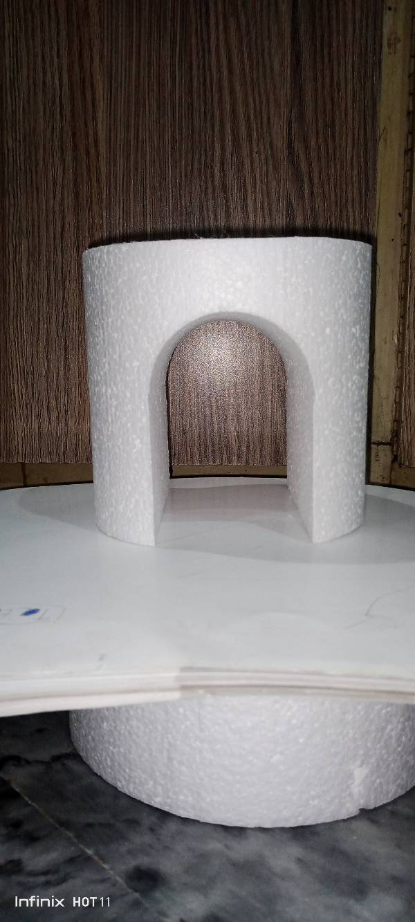 Dummy Cake Arch Cut From Inside Single Piece 6x6x6 Inches