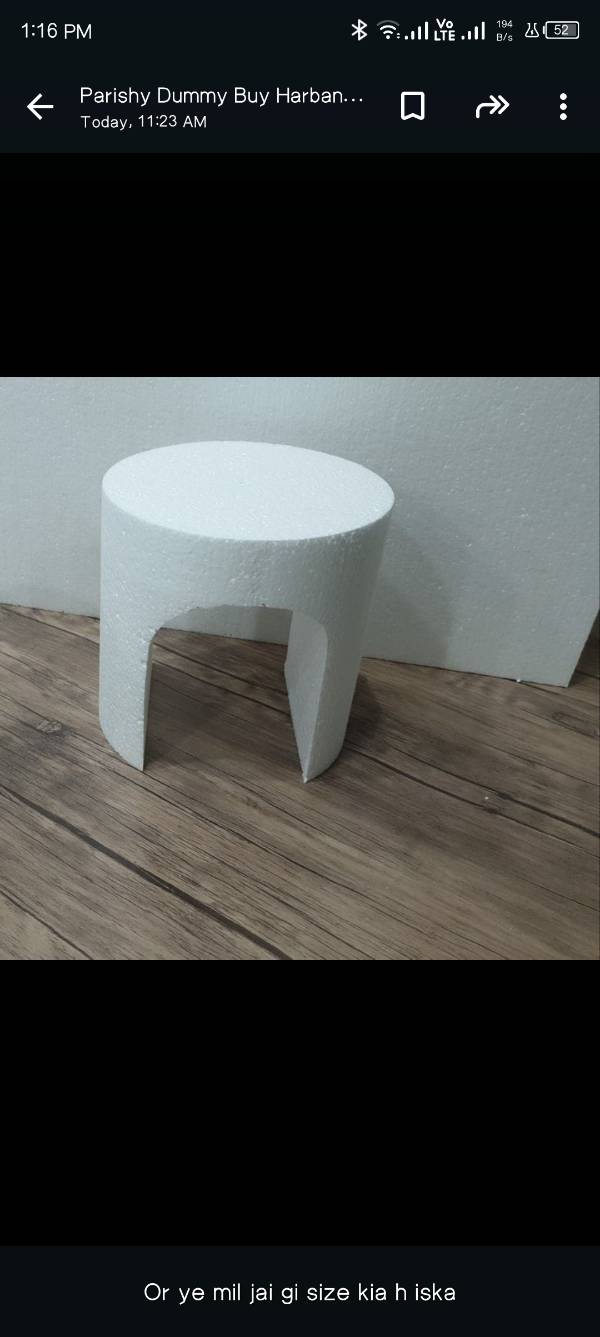 Dummy Cake Arch Cut From Inside Single Piece 6x6x6 Inches